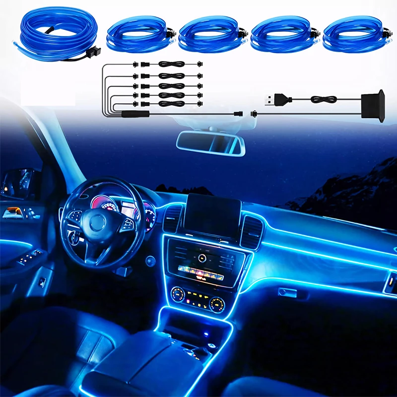 Flexible Neon RGB Environment Light Automotive Interior Assembly Lights ...