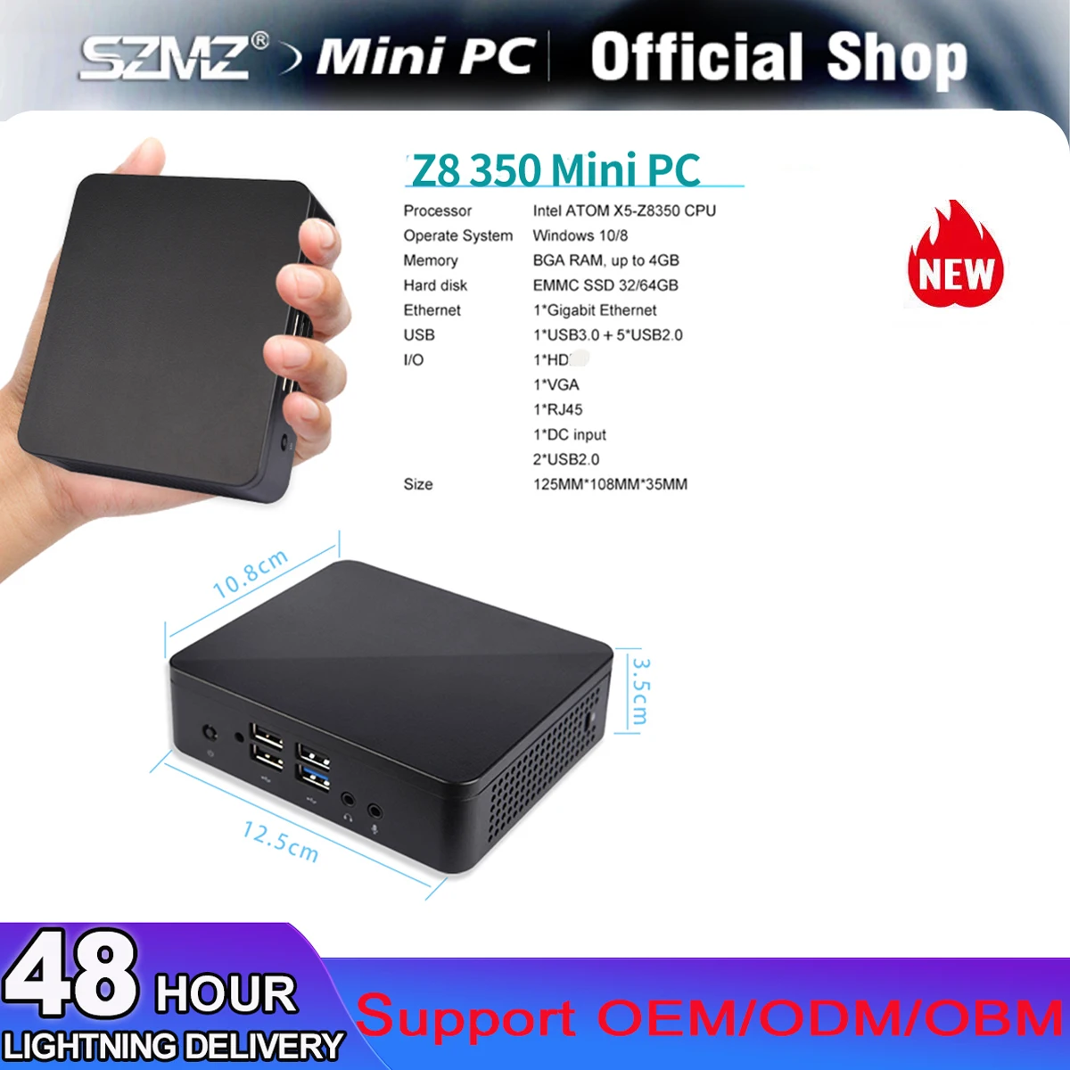 SZMZ-Mini-PC-Intel-Core-Atom-X5-Z8350-CPU-Processor-4G-RAM-64G-SSD-HD ...