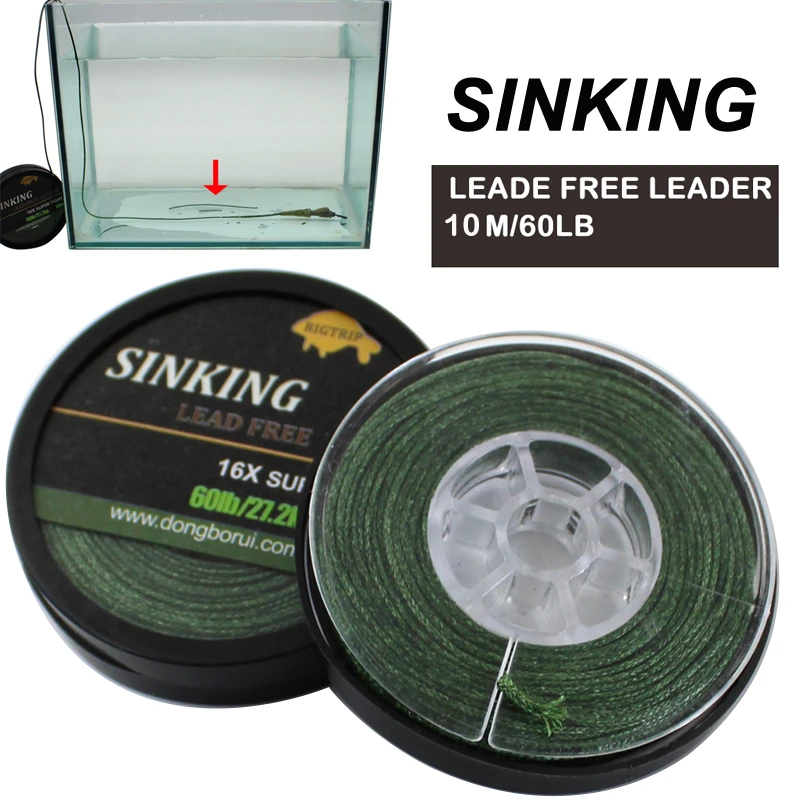 10m Carp Fishing Line Lead Free Leader Carp Leader Line for Carp Rig ...