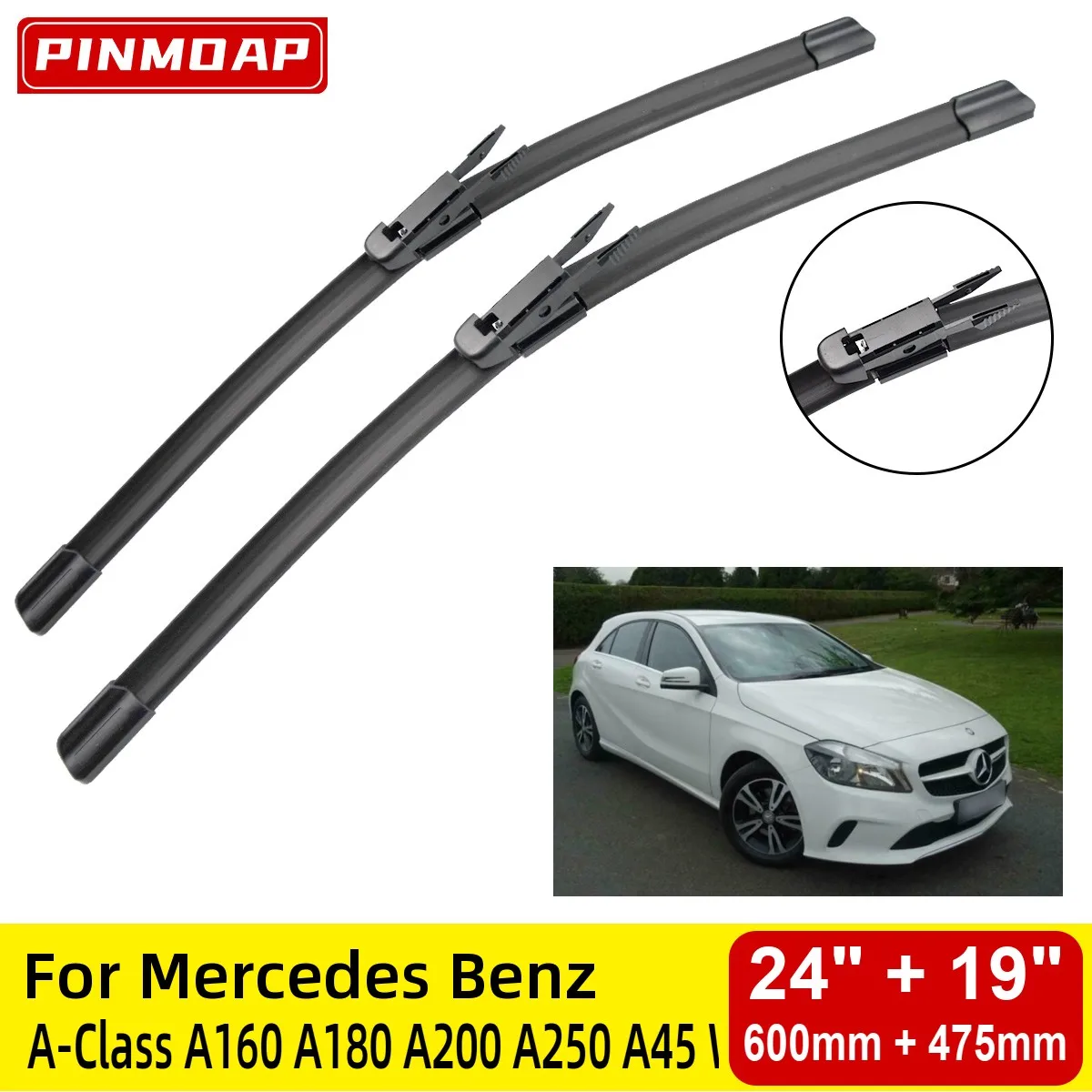 Front-Wiper-Blades-For-Mercedes-Benz-A-Class-A160-A180-A200-A250-A45 ...