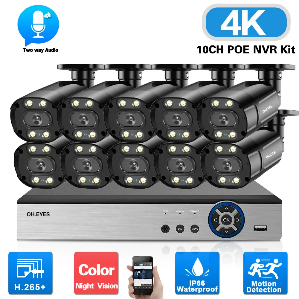 4K-POE-Security-Camera-System-Color-Night-Vision-8MP-Video-Surveillance ...