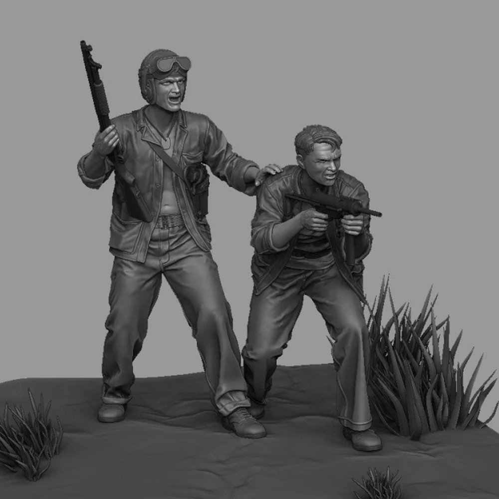 1-35-USMC-Tanker-Army-Set-Resin-Model-figure-soldier-WWII-Military ...