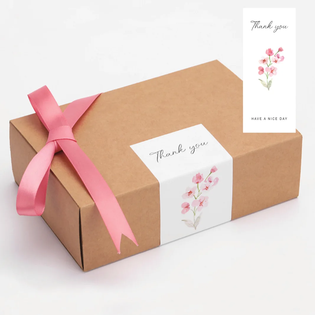 50pcs-roll-Thank-You-Stickers-Small-Business-Commodity-Packaging ...