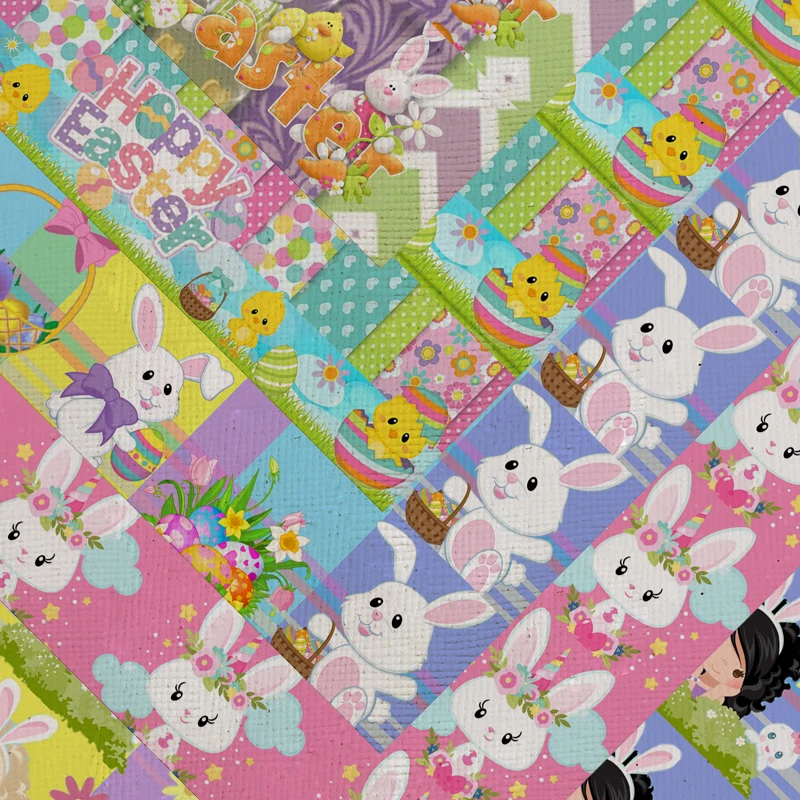 20-33cm-DIY-bow-material-A4-cartoon-print-vinyl-Easter-faux-synthetic ...