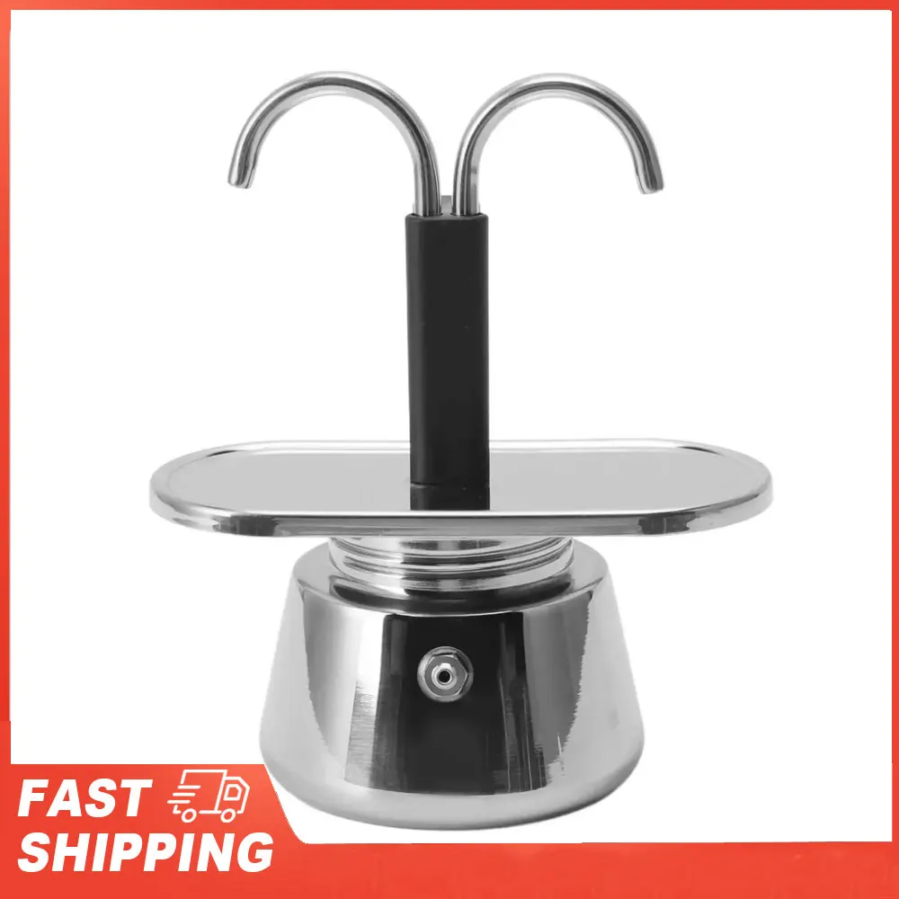 Italian DIY Conduit Coffee Maker 2 Cup 100ML Moka Pot Double Head ...
