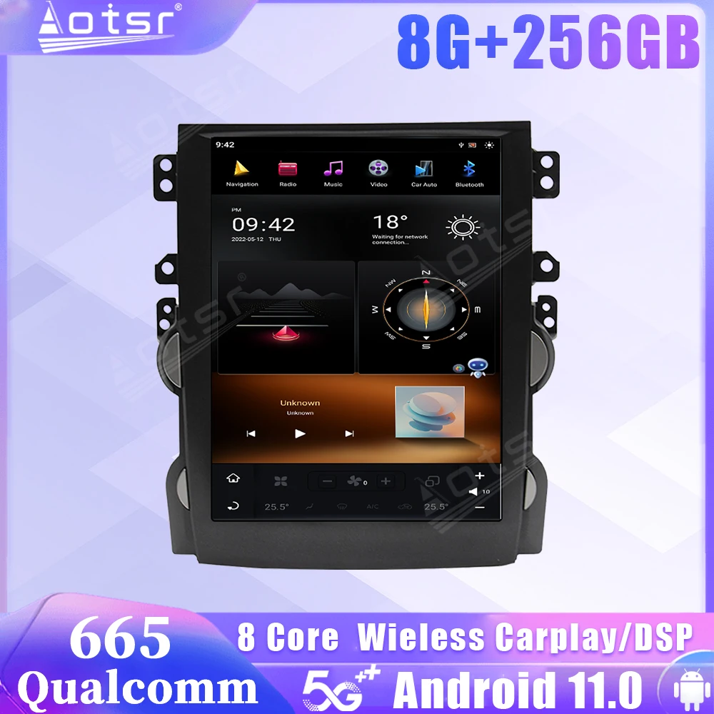 Radio de coche Qualcomm Snapdragon 665, Android 11, Tesla, para ...