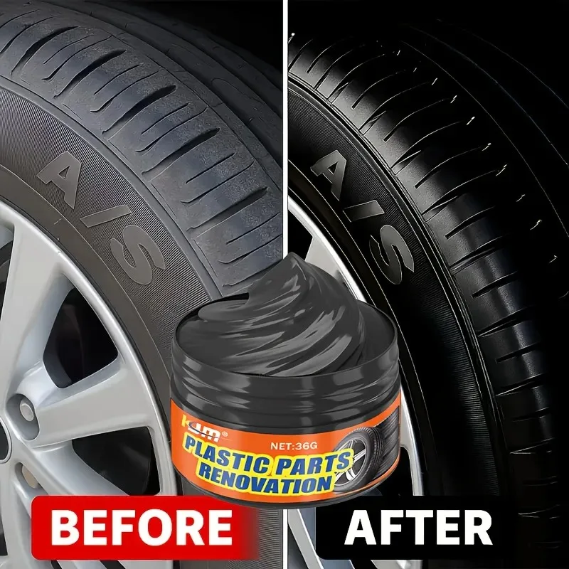 KJM Permanent Black Plastic Trim Restorer 36ml- UV Proof, Scratch ...