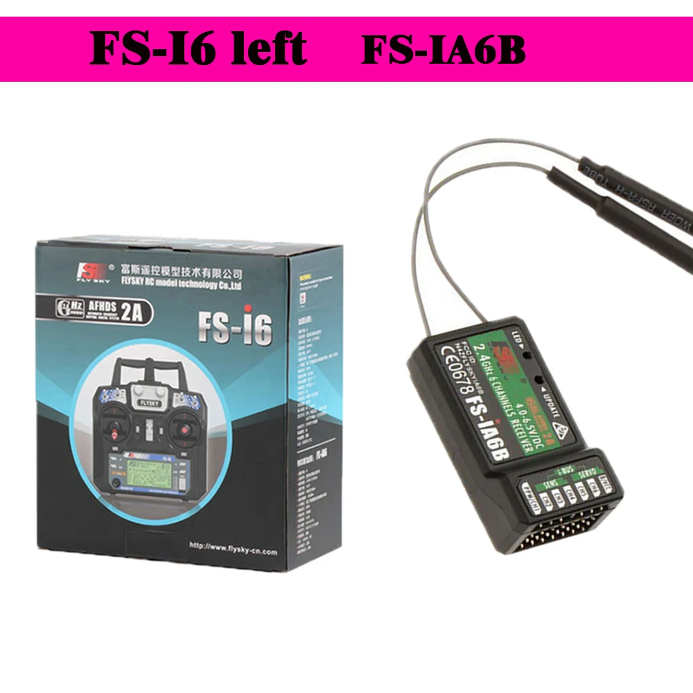 FLYSKY-FS-I6-2-4GHz-Controle-Remoto-Transmissor-Receptor-para-RC-Avi-o ...