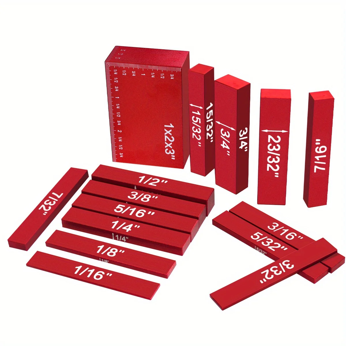 15Pcs-Setup-Blocks-Height-Gauge-Set-Precision-Aluminum-Setup-Bars-for ...