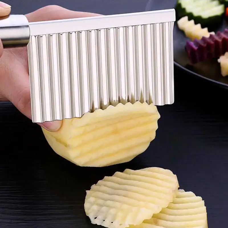 Creative-Potato-Chip-Slicer-Cutter-Vegetable-Fruit-Corrugated-Wavy ...