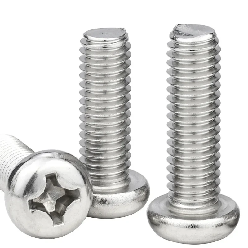 Pm-Nickel-plated-Iron-Quenched-Cross-Slot-Round-Head-Hardened-Screw-Pan ...