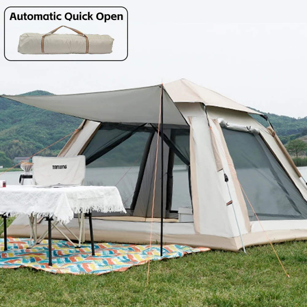 5-8 Person Outdoor Automatic Quick Open Tent Rainfly Waterproof Camping ...