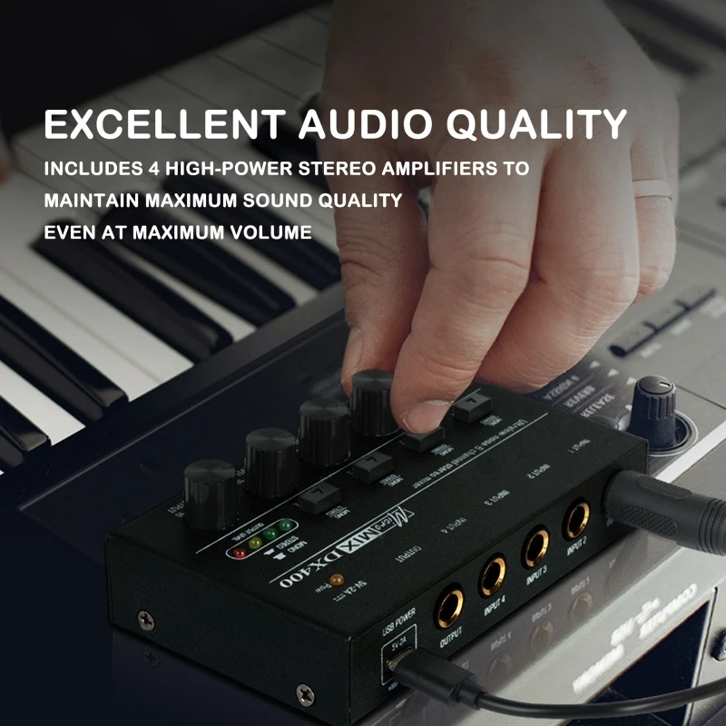 Professional-Ultra-Compact-Audio-Mixer-Stereo-4-Channel-Sound-Mixers-5V ...