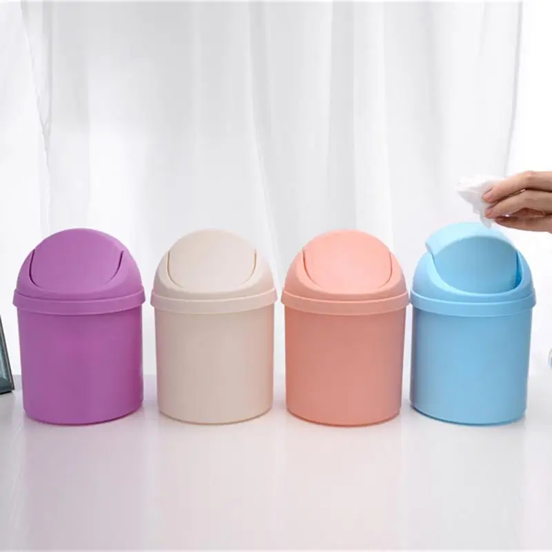 Mini-Desktop-Bin-Small-Trash-Can-Tube-with-Cover-Bedroom-Trash-Can ...