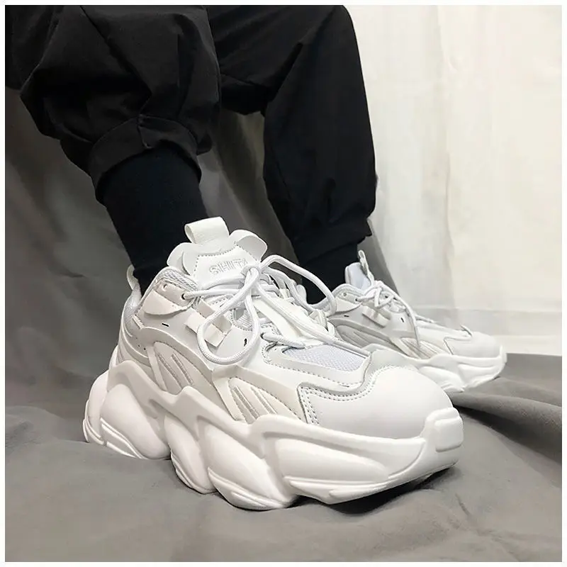 Autumn Men's Platform Sneakers Breathable Men Chunky Shoes Trainers ...