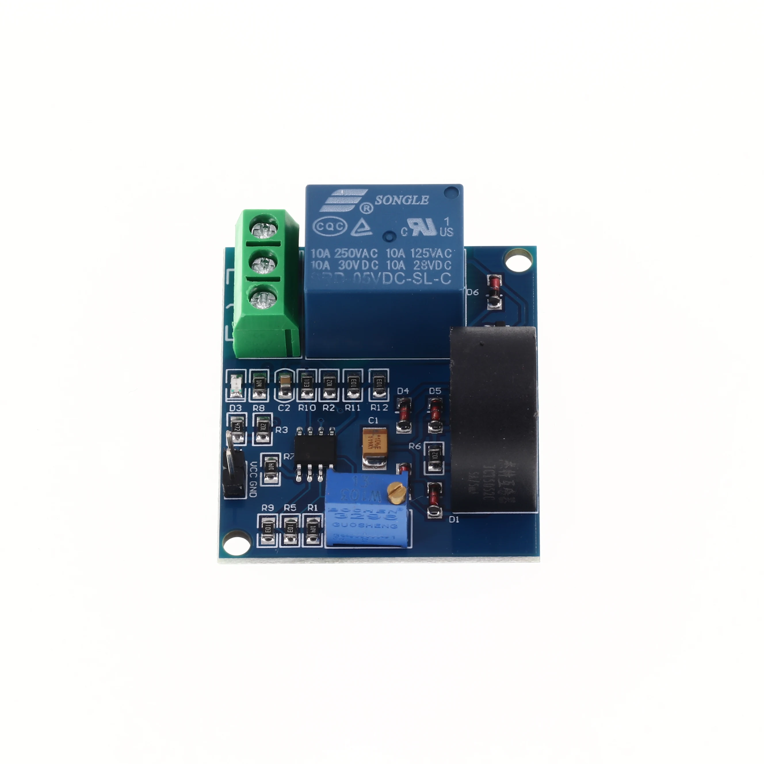 Ac Current Detection Sensor Module 5v 12v Relay Protection Module 5a