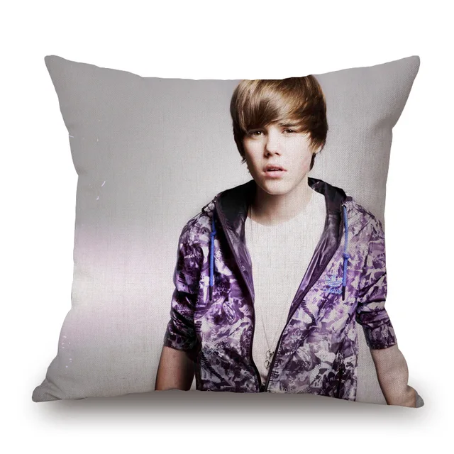 Justin Bieber Kussend 45X45cm Kussensloop Justin Bieber Vierkante Rits