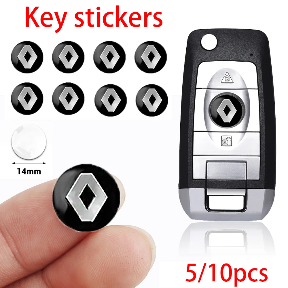 14mm Aluminum Car Remote Key Sticker Emblem Auto Accessories For ...