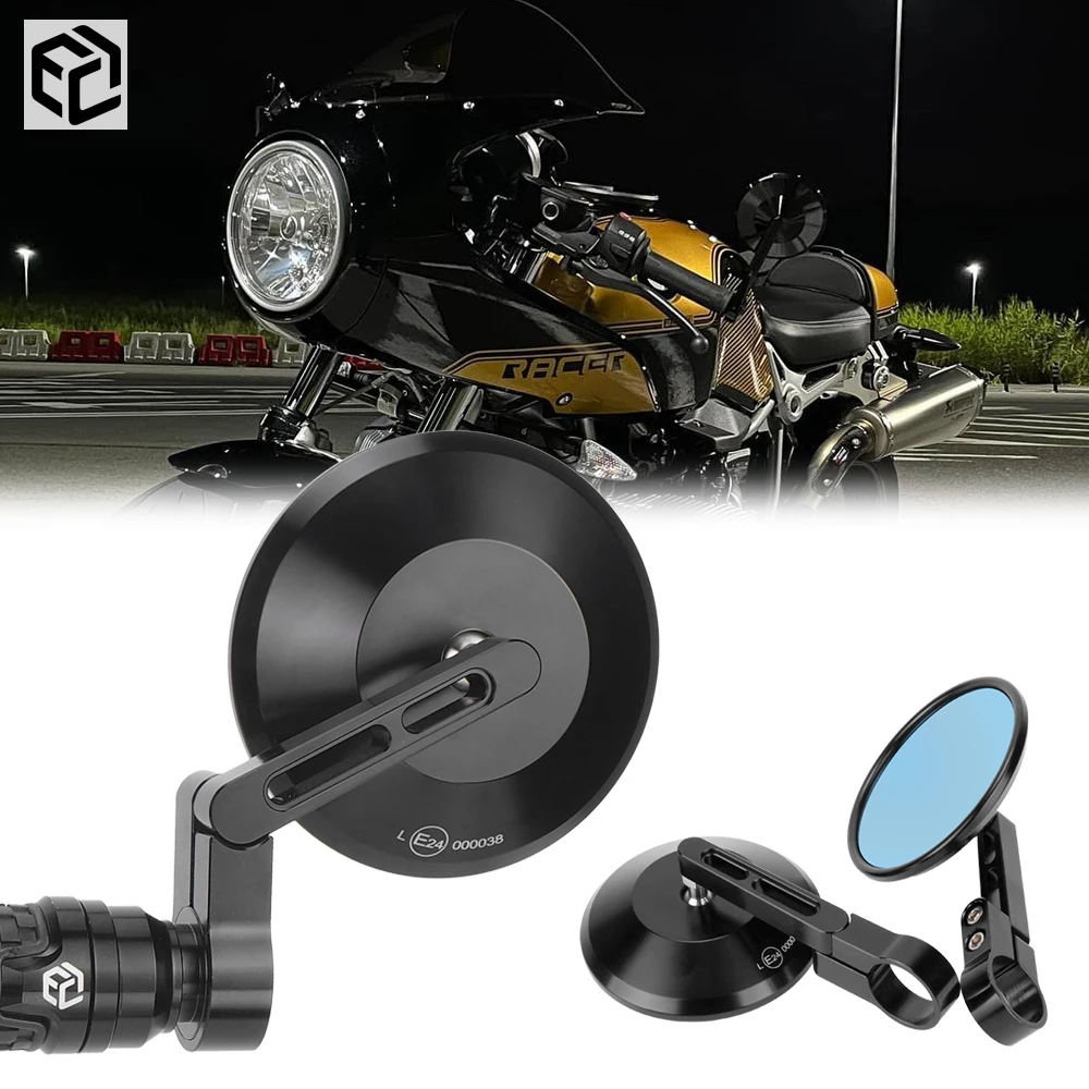 Motorcycle Bar End Mirror Handlebar Rear View Mirrors For BMW R NineT ...