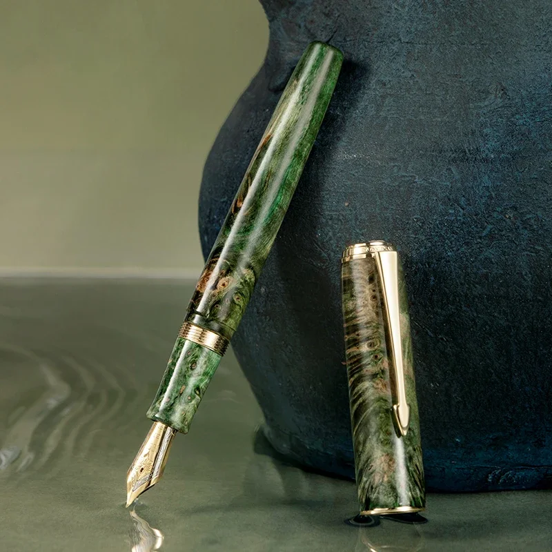 Hong Dian Fountain Pen Hongdian A7 Stabilized Wood Fountain Pen, Extra ...