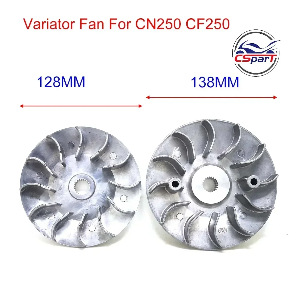 128MM-138MM-21T-CVT-Variator-Fan-CN250-CF250-250CC-172MM-V3-V5-Baja ...