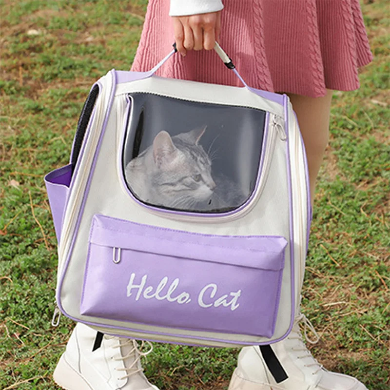 Pet backpack, space capsule, cat bag, breathable large space, shoulder ...