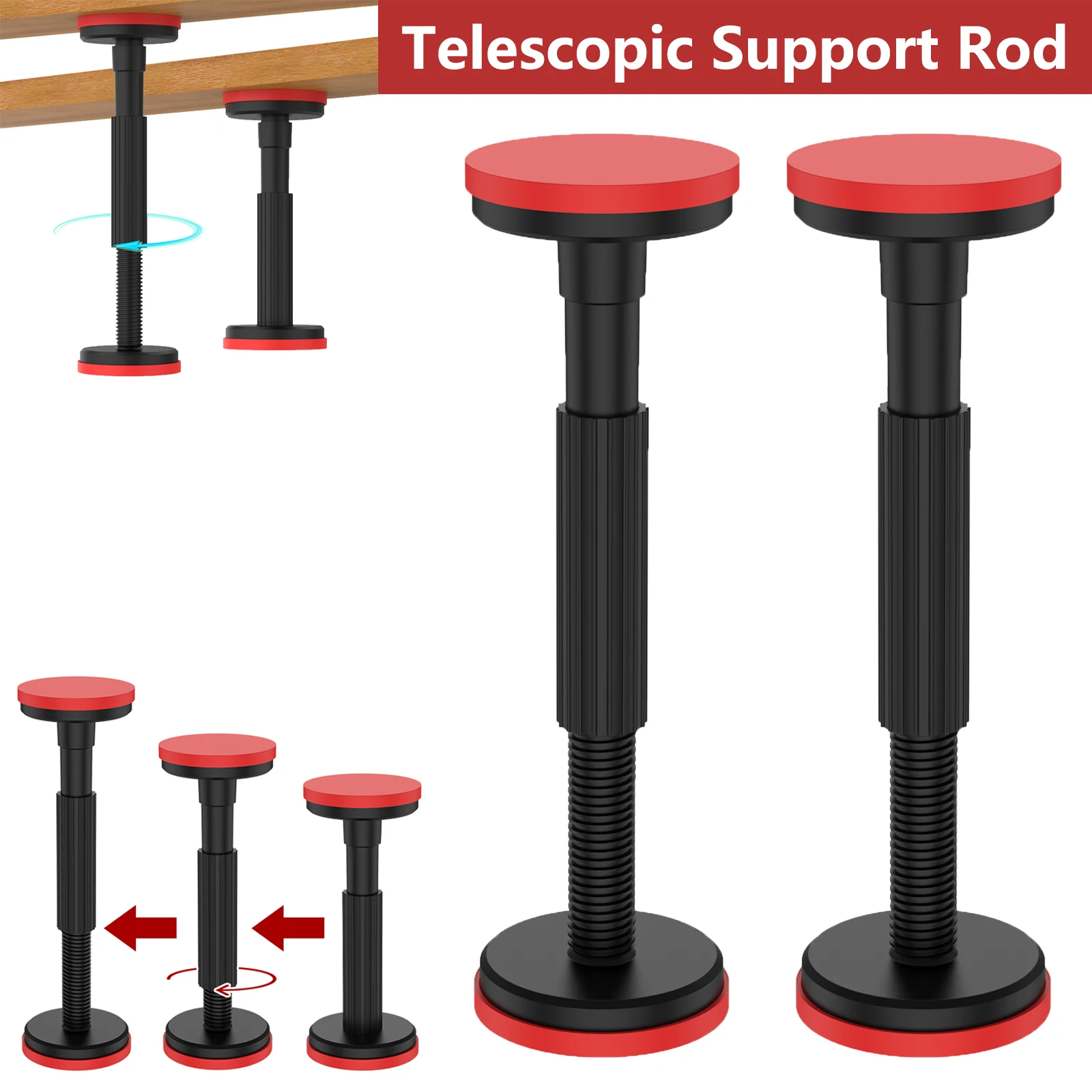 2 Pcs Telescopic Support Bar 200 kg Load-Bearing High Hardness Sink Box ...