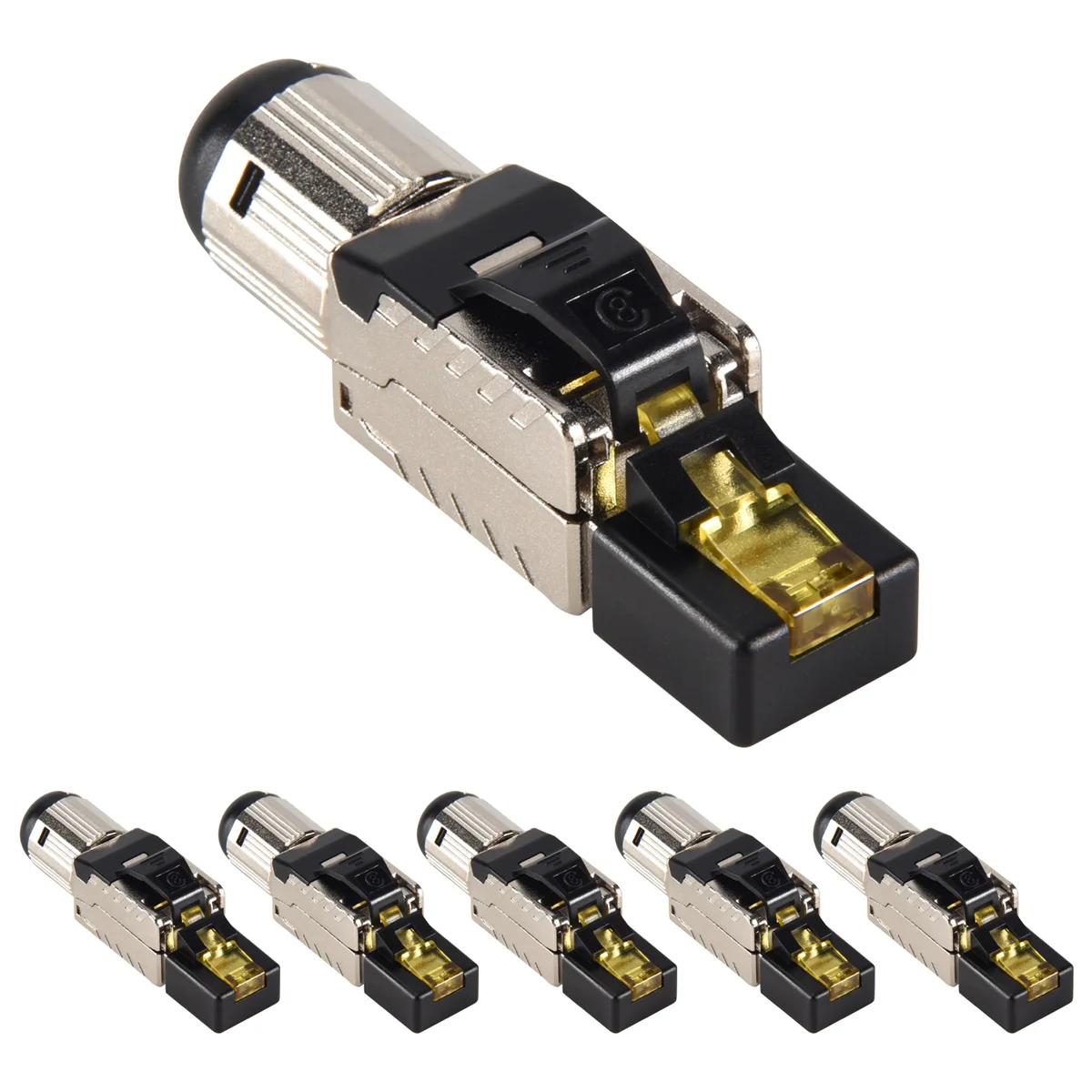 도구가 필요 없는 차폐 RJ45 Cat 8, Cat8 필드 터미네이션 플러그, Cat8 커넥터, Cat8 플러그, 6 팩 ...