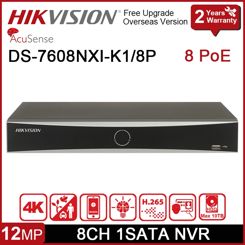 Original-Hikvision-AcuSense-4K-NVR-DS-7608NXI-K1-8P-12MP-8CH-8PoE-NVR-1 ...