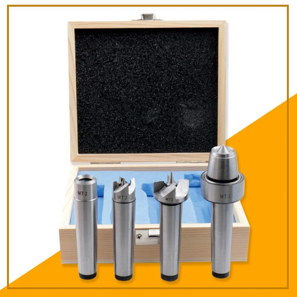 Herramienta-de-torneado-de-madera-MT1-MT2-4-piezas-Spur-Live-Center ...