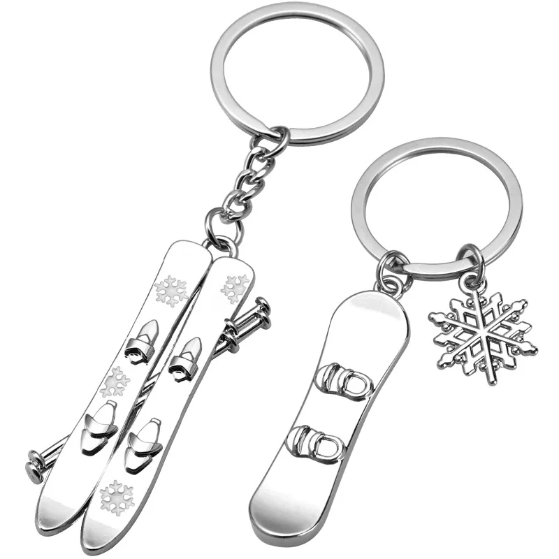 Metal-Snowboard-Keychain-Winter-Sports-Competition-Ski-Key-Ring-Skier ...