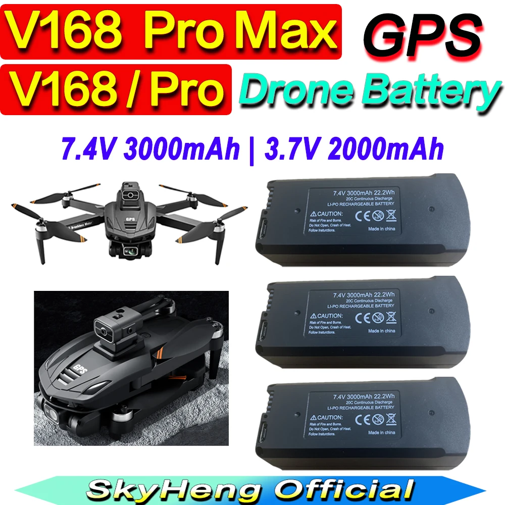 Original-V168-GPS-Battery-7-4V-3000mAh-V168-Drone-3-7V-2000mAh-For-V168 ...