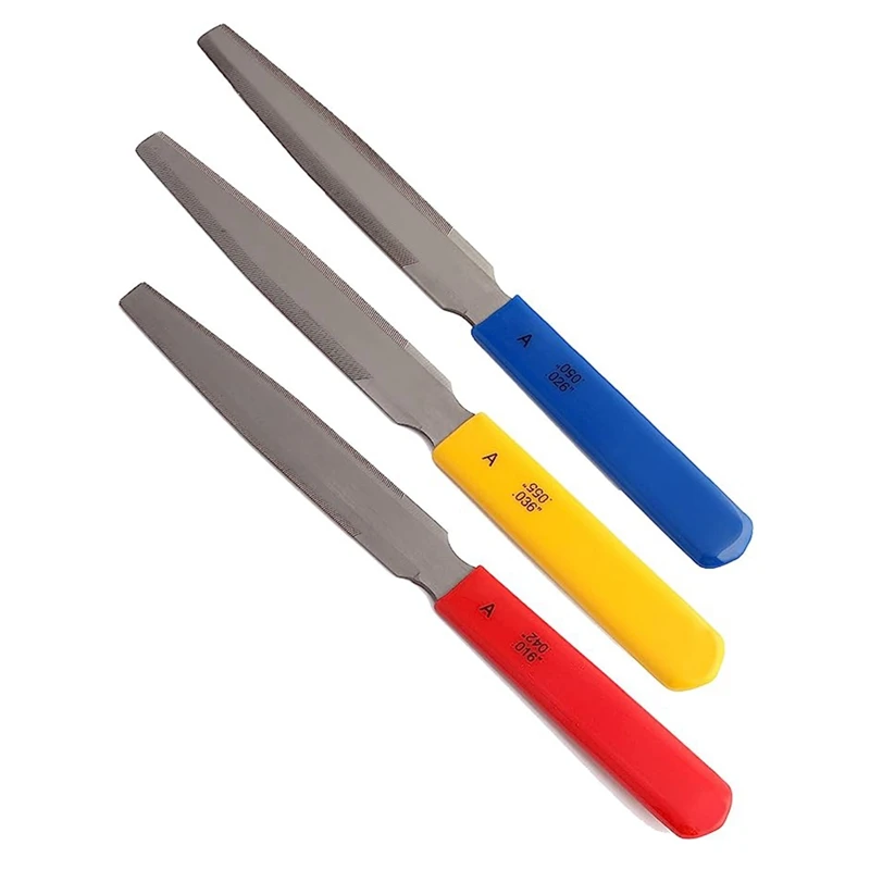 3-Piece-Conical-Guitar-Nut-File-Nut-Slot-File-Set-Double-Edge-Wire-File ...