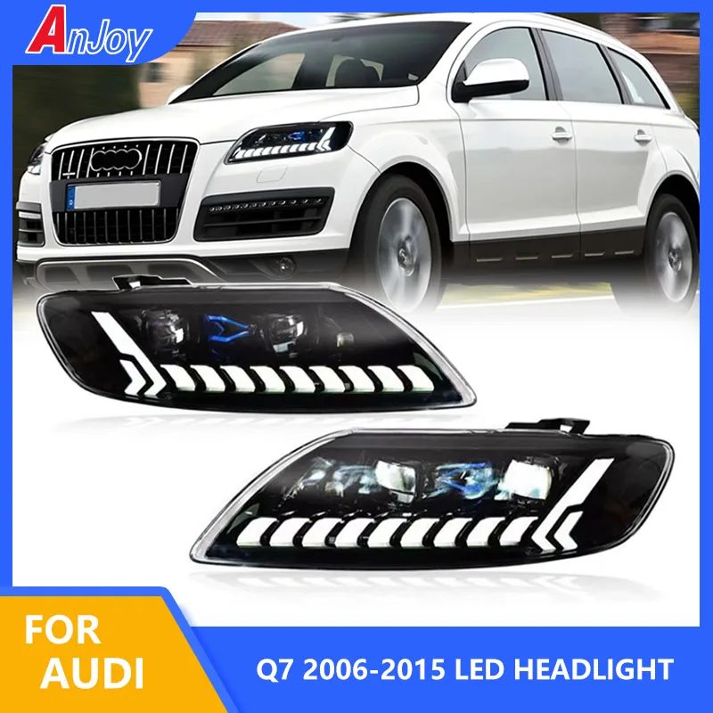Car-Styling-For-Audi-Q7-Front-Lights-LED-Headlights-2006-2015-Head-Lamp ...