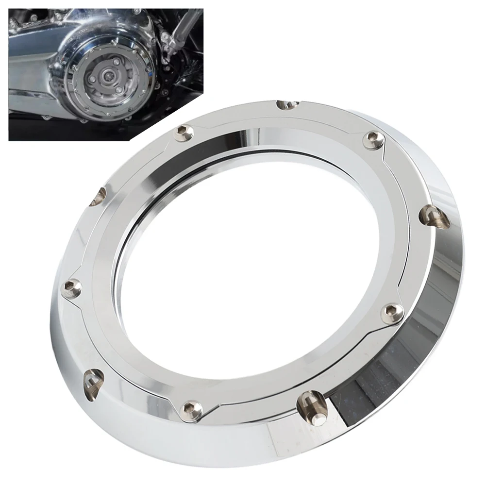 Chrome CNC Motorcycle Clear Engine Derby Cover For Harley Street Glide ...