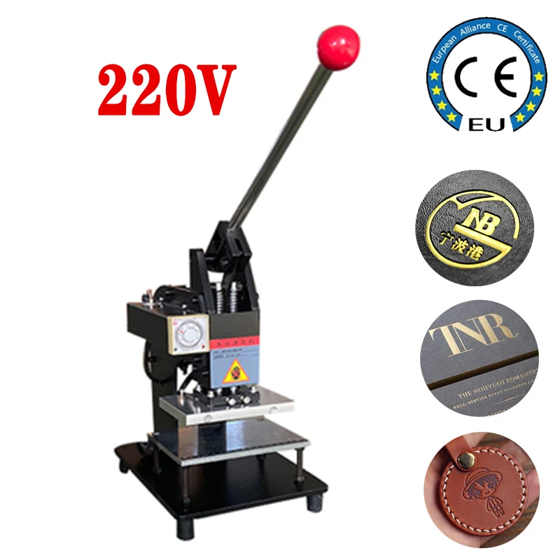 150-100mm-Manual-Hot-Stamping-Machine-220V-Leather-Embossing-LOGO ...