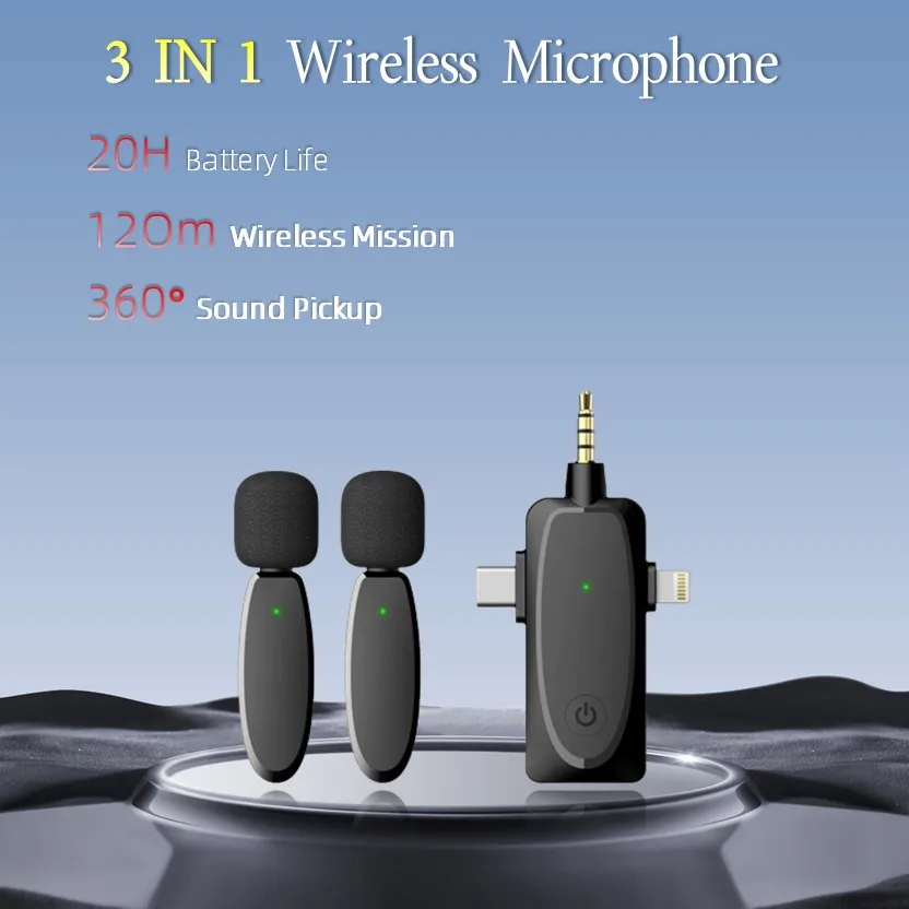 3-in1-Wireless-Microphone-Consumer-Electronics-120M-Wireless-Connection ...