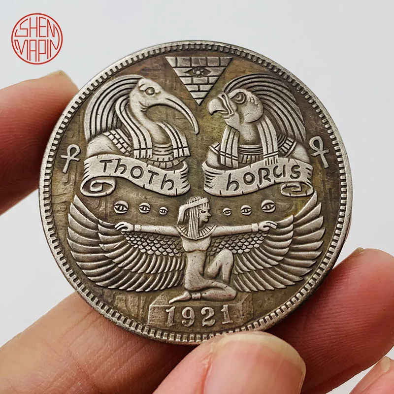 Ancient-Egypt-God-of-wisdom-Toth-Brass-Commemorative-Coin-Egypt ...