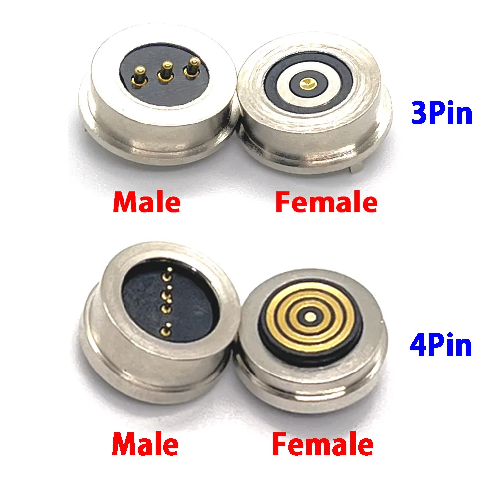3Pin-4Pin-Waterproof-Magnetic-Pogo-Pin-Connector-Spring-Loaded-Male ...