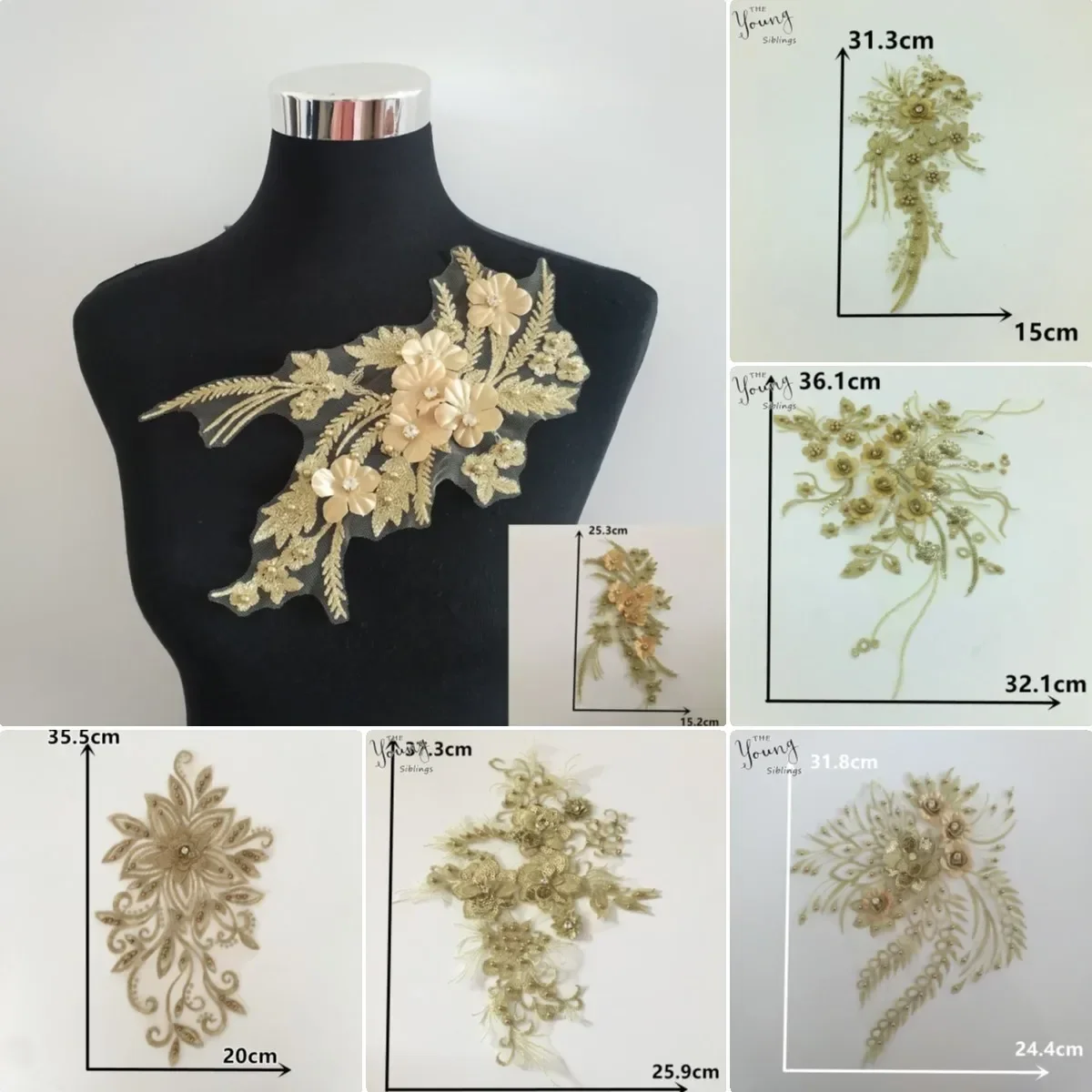 Wholesale-sales-1-10-pieces-of-golden-yellow-polyester-Nail-bead-beads ...