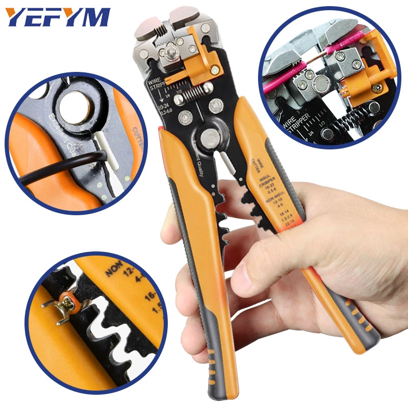 Ye-1 Automatic Wire Stripper 0.25-6mm² Crimping Pliers Cable Cutter ...