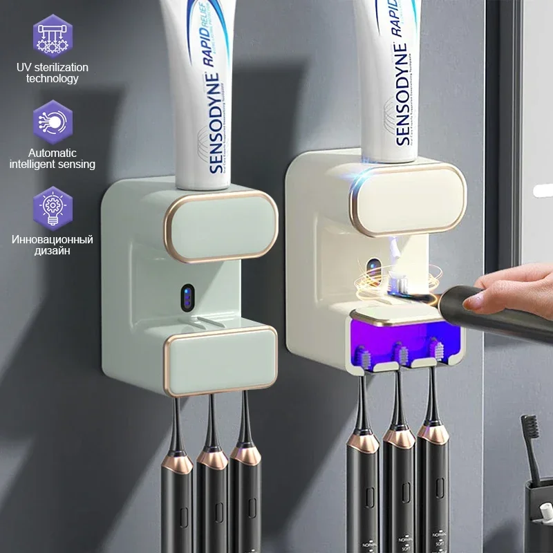 Automatic-Sensor-Toothpaste-Dispenser-with-3-Toothpaste-Slots-Wall ...
