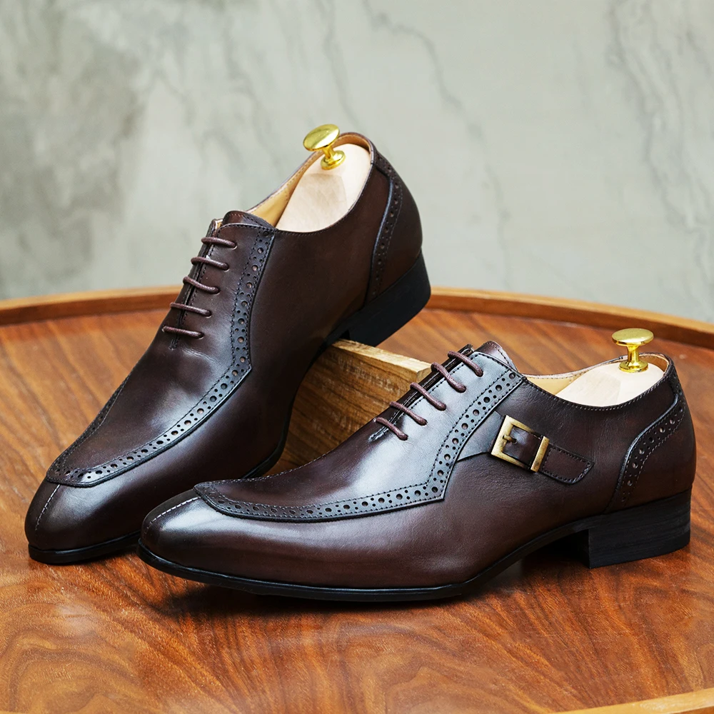 Chaussures De Luxe En Cuir Pour Hommes, Souliers Oxford Décontractés ...