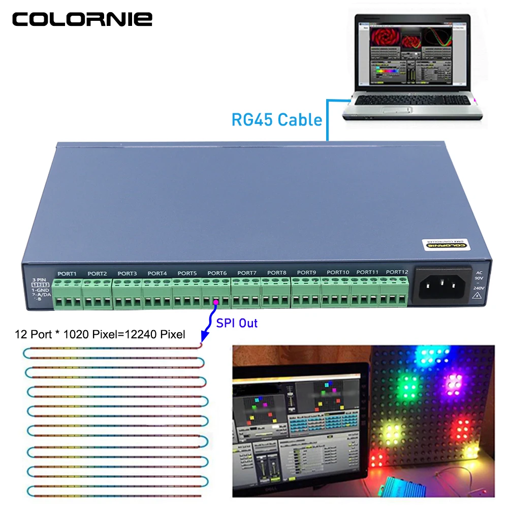 New-Resolume-Madmapper-M5-0-Art-Net-To-SPI-12240Pixels-Controller-For-WS2811-WS2812-DMX512 ...