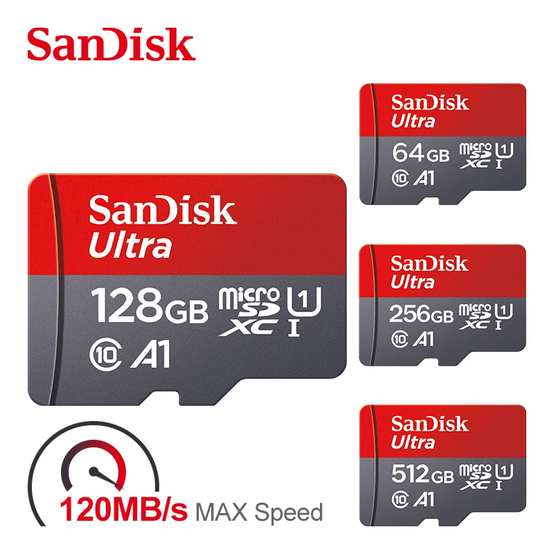 SanDisk Ultra Memory Card 64GB 128GB 256GB 512GB MicroSDXC 32GB ...