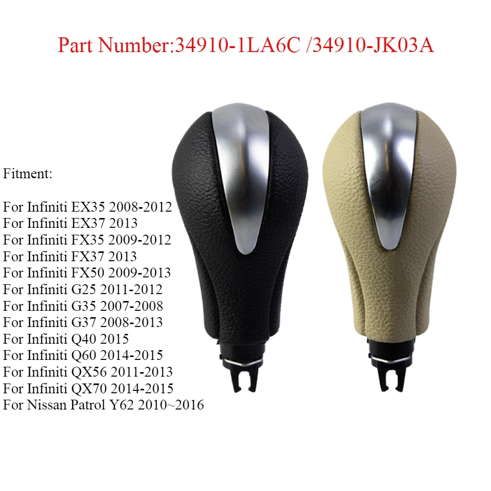 Gear Shift Knob Car Automatic Black Beige For Nissan Patrol Y62 For ...
