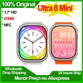 U 8 Mini Smart Watch 41mm Women 1.7 inch Bluetooth Call Heart Rate Mini ...
