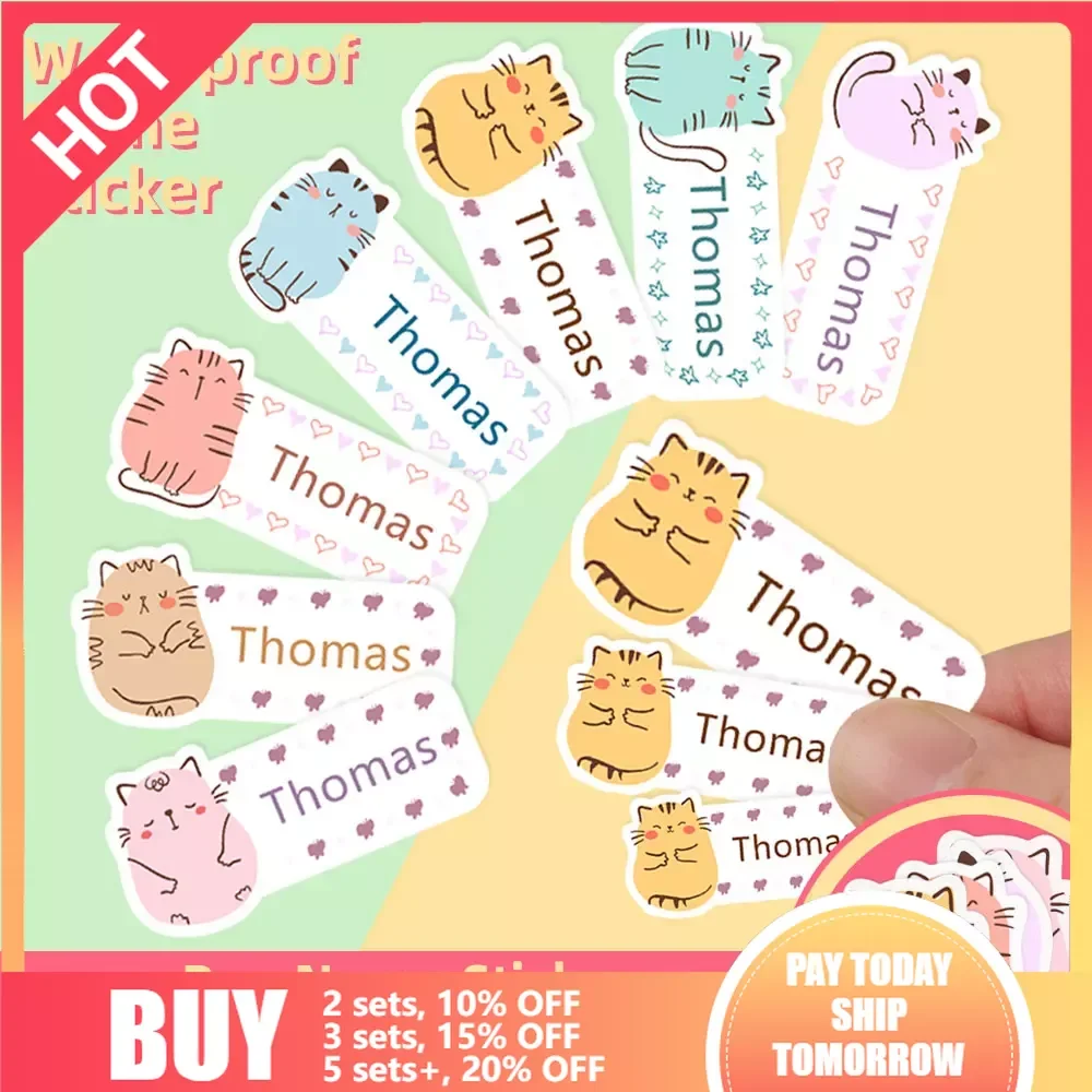 Custom-Transparent-Self-adhesive-Name-Sticker-Tag-Personalized-Washi ...