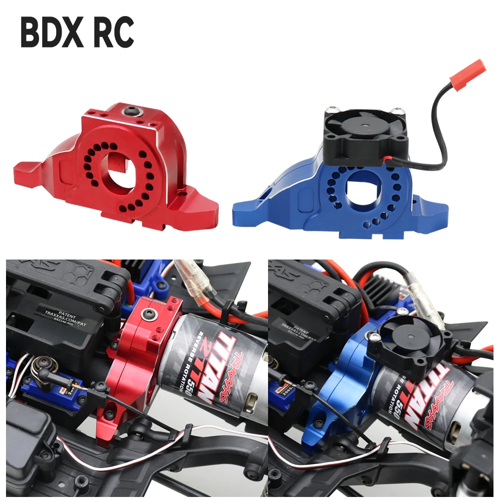 TRX4 Aluminum Alloy Motor Mount Heat Sink with Cooling Fan for 1/10 RC ...