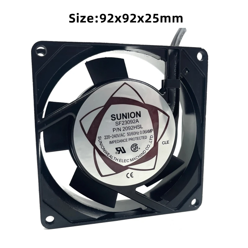 original 2092HSL 9cm 9225 AC 110V 220V 380V aluminum frame cooling fan ...
